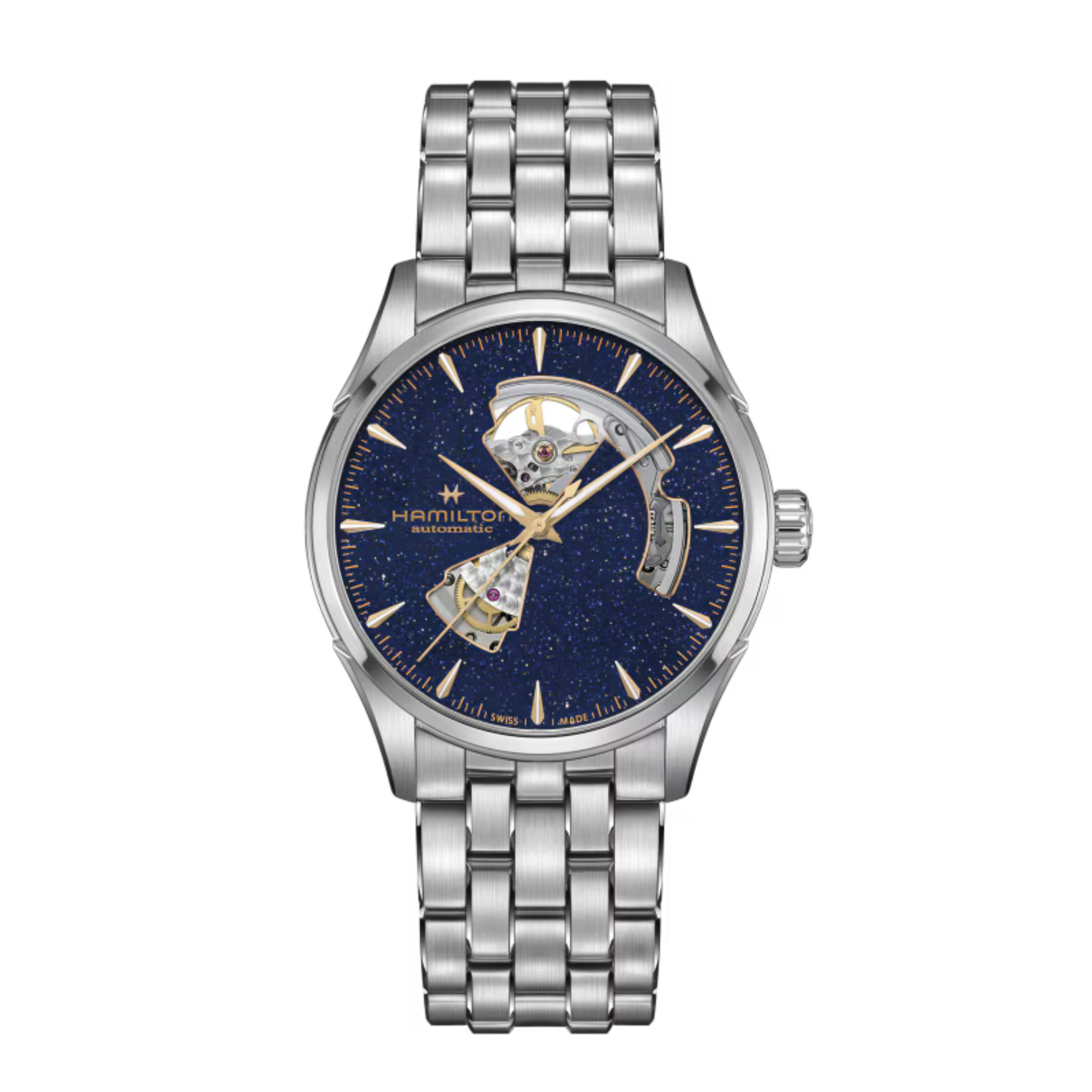 Hamilton Jazzmaster Open Heart Auto 42 mm Blue Stainless Steel ...