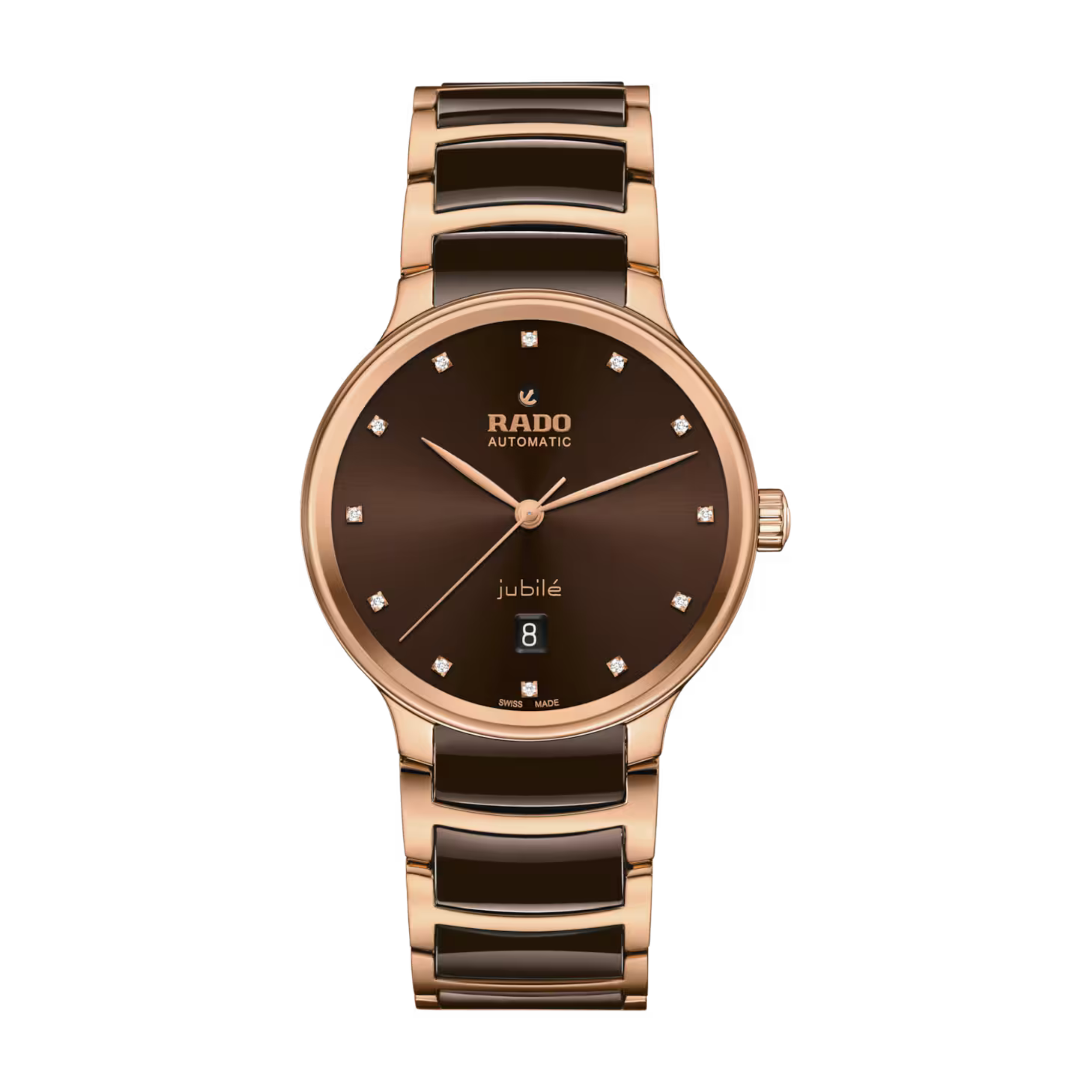 Rado Centrix Automatic 39.5mm Brown Dial Stainless Steel Men’s Watch ...