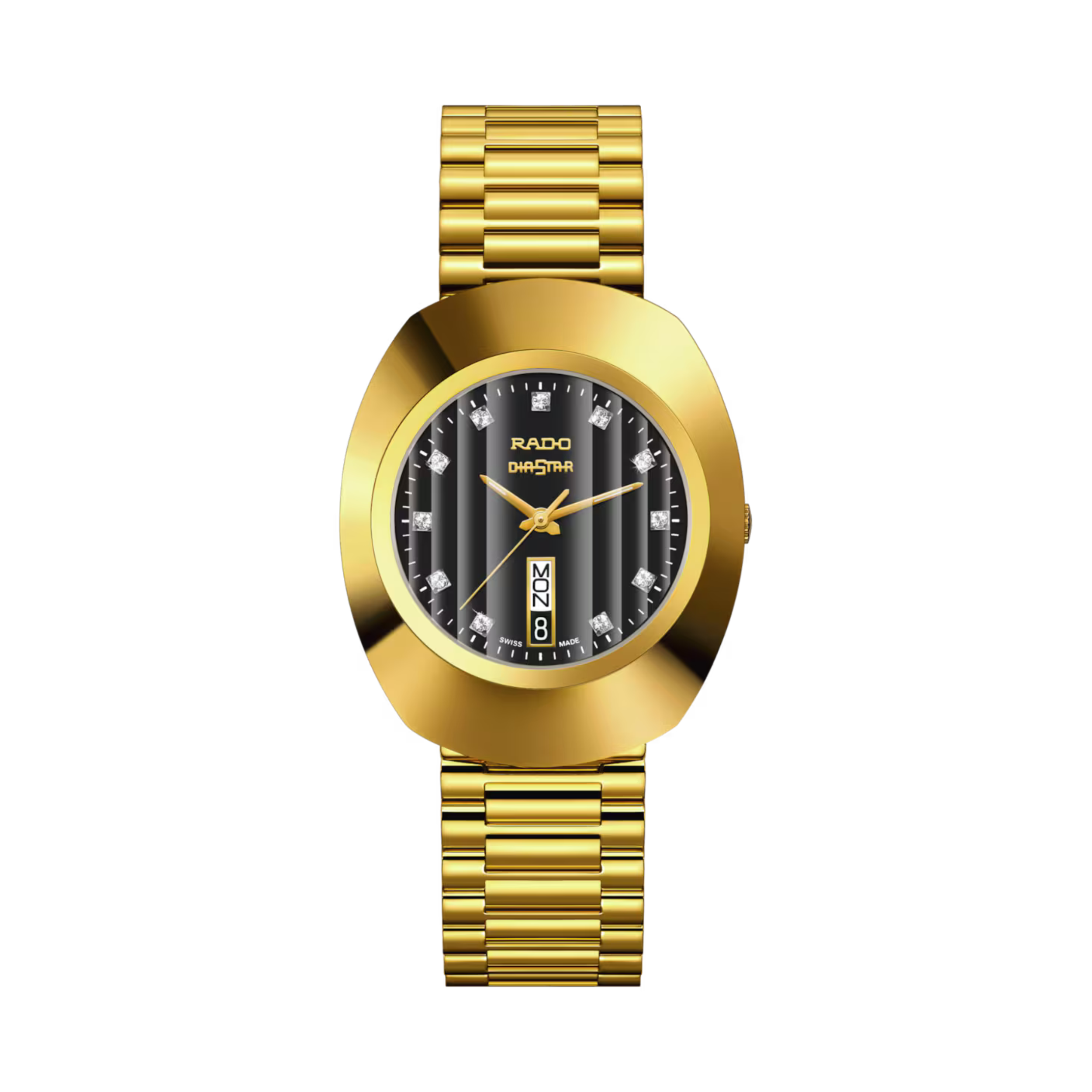 Rado DiaStar Original 35.1mm Black Dial Stainless Steel Quartz Watch ...